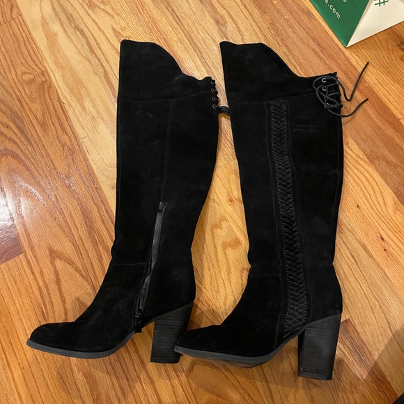 Sbicca | Shoes | Sbicca Gusto Over The Knee Suede Leather Boots Black ...